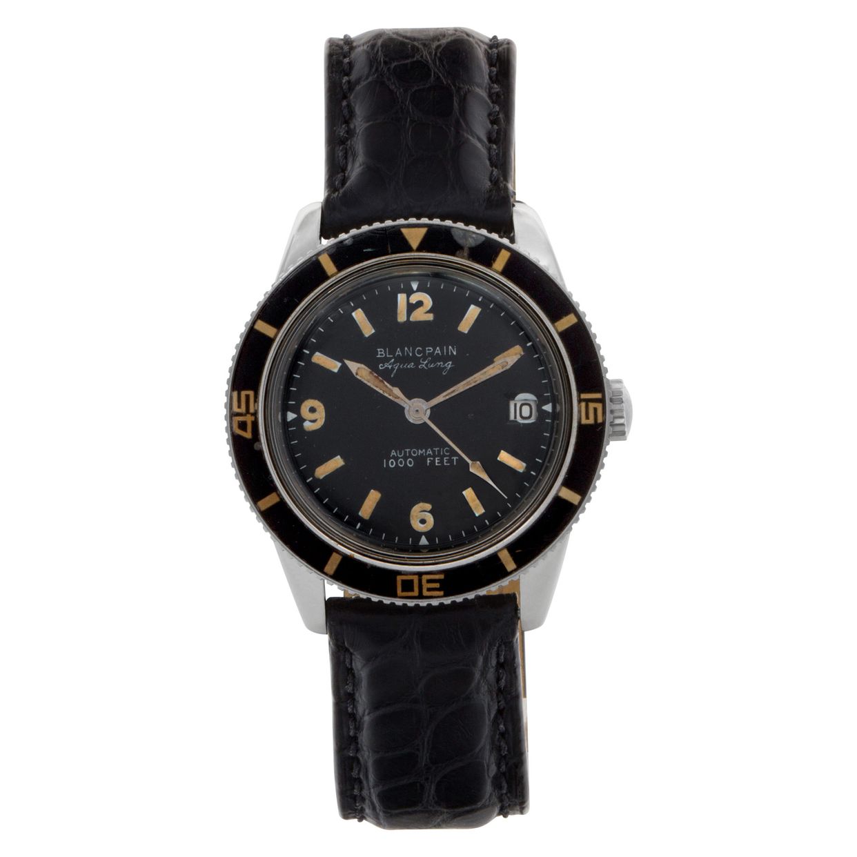 Preowned Blancpain Aqua Lung Stainless Steel Black dial 36mm