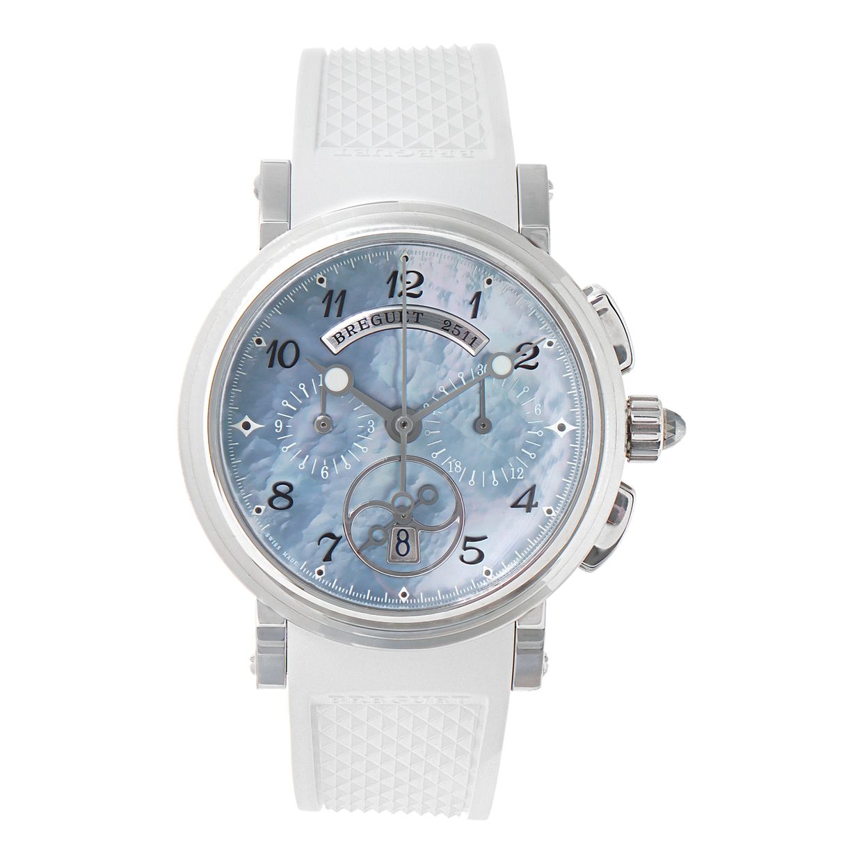 Used Breguet Marine 8827 stainless steel 35mm auto watch
