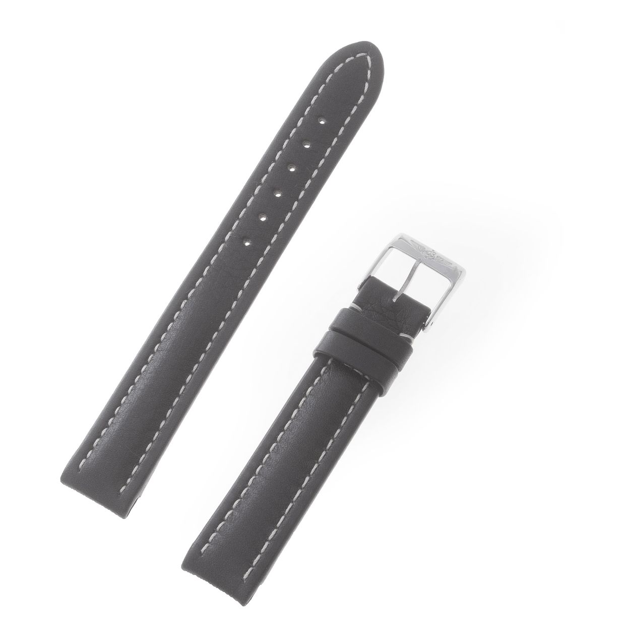 Breitling black calfskin strap w/ stainless steel buckle N512350