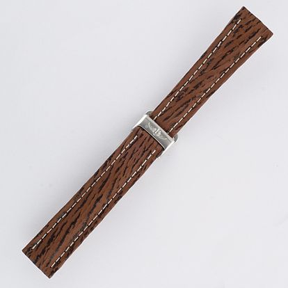 Breitling brown shark skin strap with stainless steel N507610