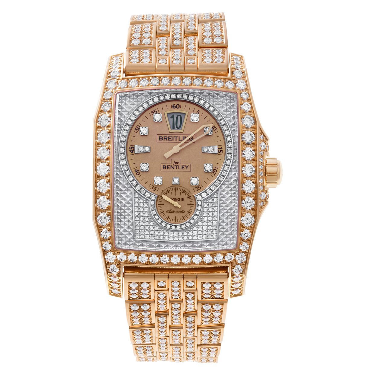 Used Breitling Flying B R28362 18k Rose Gold 11.62 cts Factory