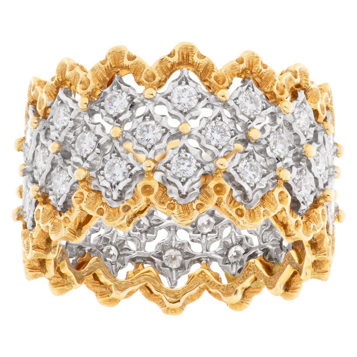 BUCCELLATI 18K Diamond Rombi Eternelle Ring | Gray & Sons Jewelers