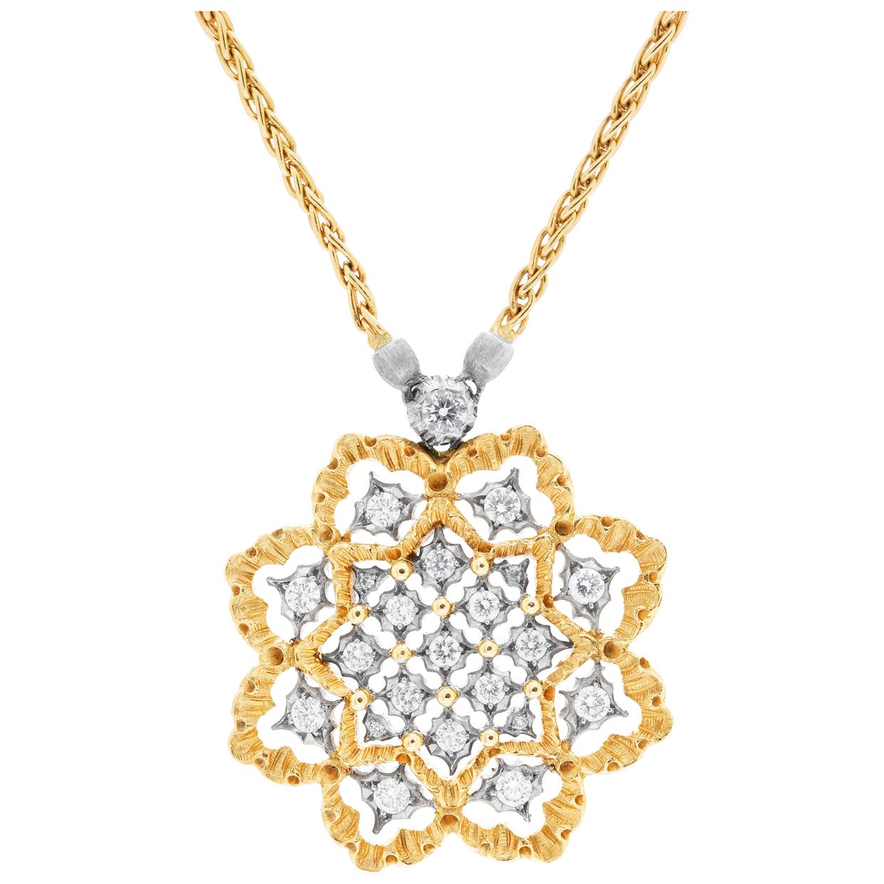 BUCCELLATI Rombi 18-karat yellow and white gold diamond