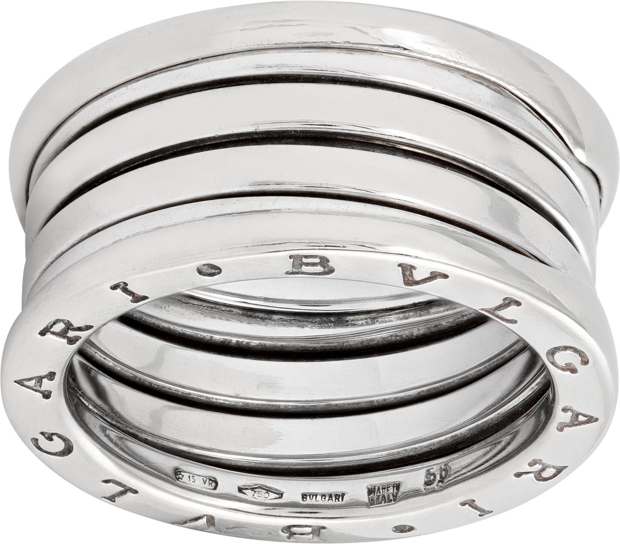 Bvlgari B. Zero ring in 18k white gold N517176 | Gray & Sons Jewelers