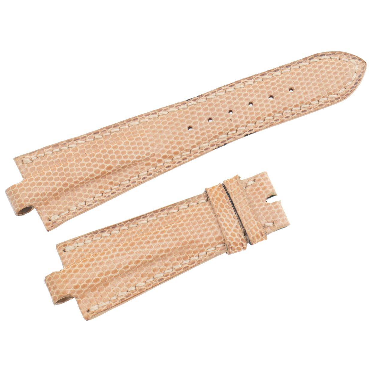 Bvlgari Diagono beige lizard strap (23mm x 16mm) Long end