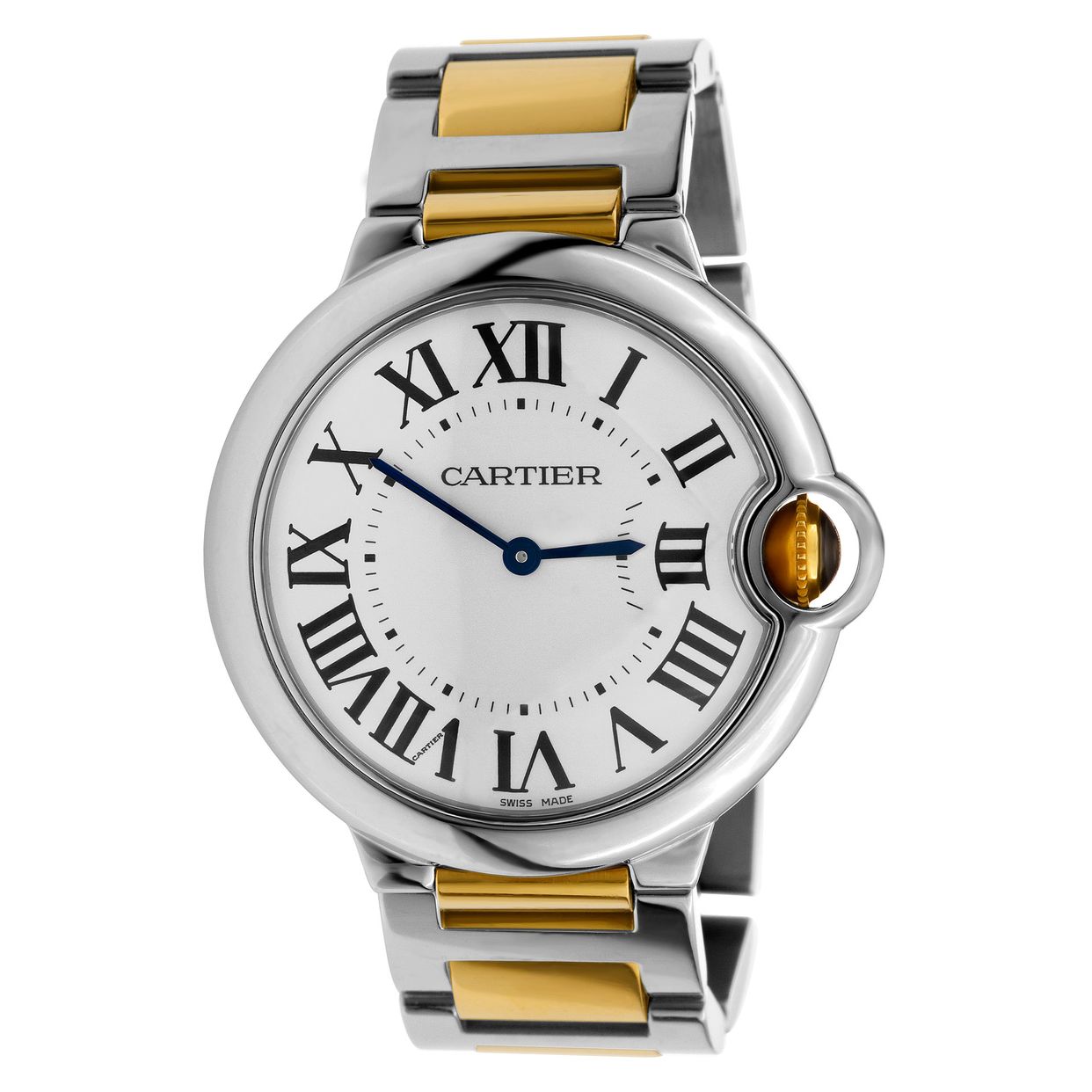 Pre-owned Cartier Ballon Bleu W69008Z3 18k & steel 36mm