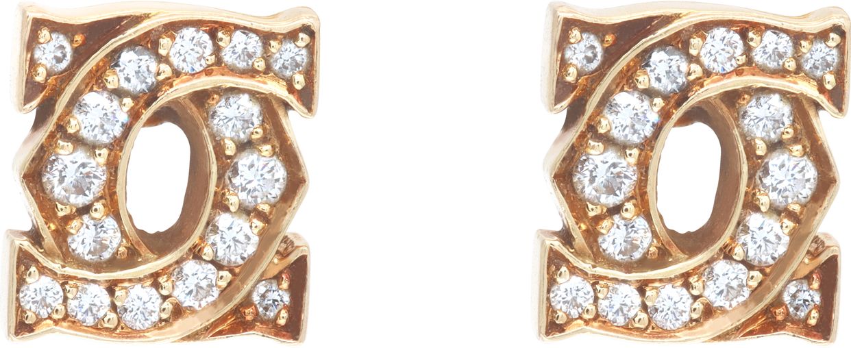 Cartier Entrelace diamond stud earrings in 18k | Gray & Sons Jewelers