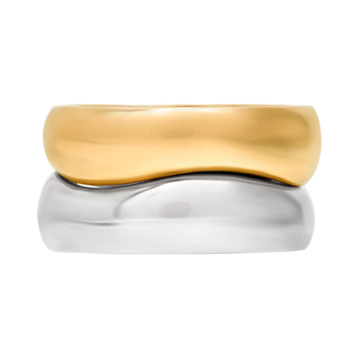 Cartier "LA BAGUE" 2 Stackable rings in 18k yellow and white