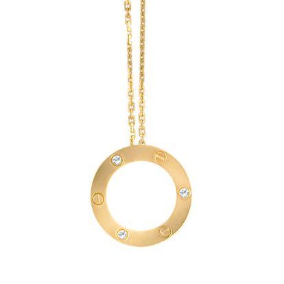 Cartier Love pendant in 18k rose gold with diamonds - complete