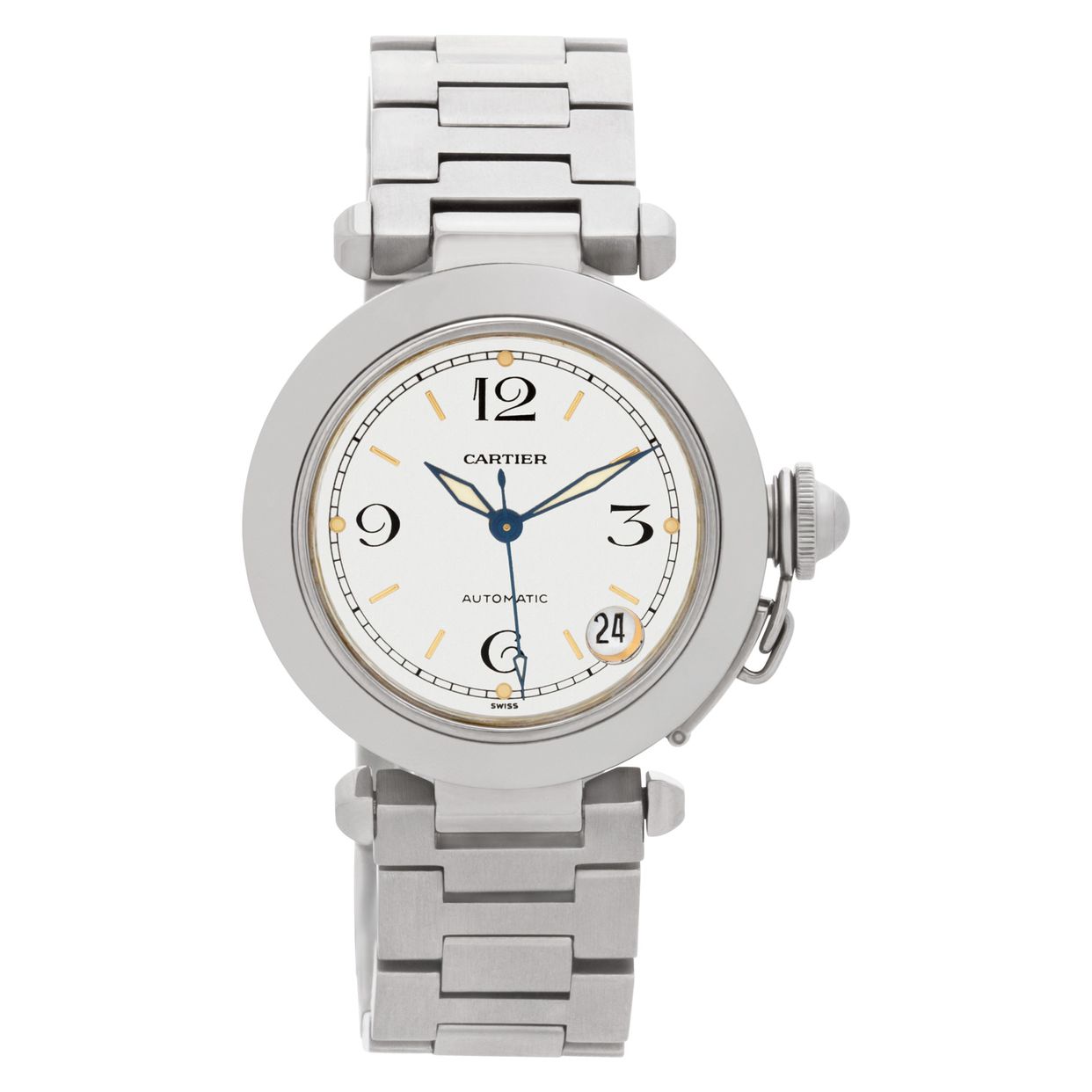 Pre-owned Cartier Pasha C 2324 Stainless Steel W519907 | Gray & Sons