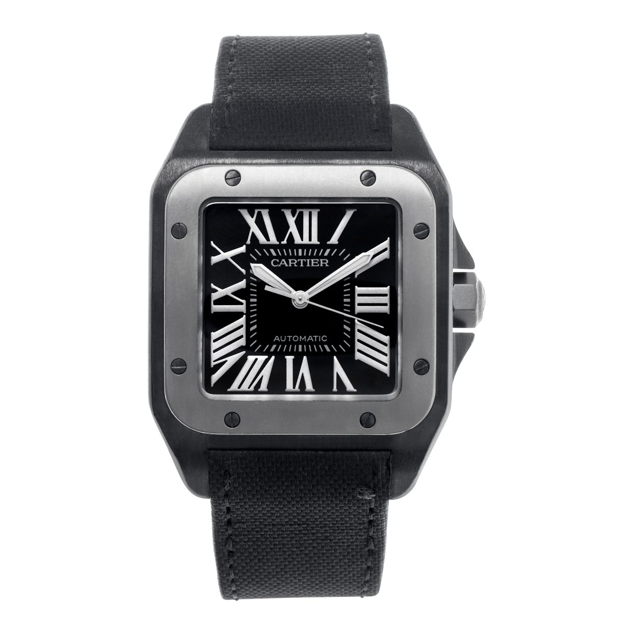 Used Cartier Santos 100 W2020010 DLC coated Black dial | Gray & Sons