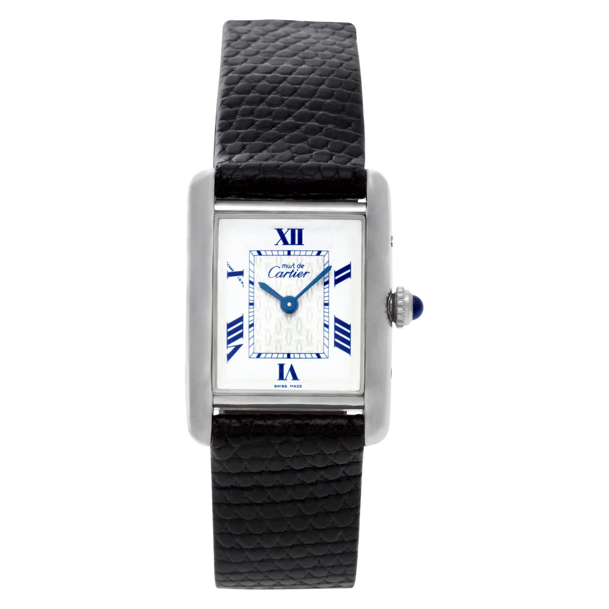 Preowned Cartier Tank 2416 sterling silver 22mm Quartz watch