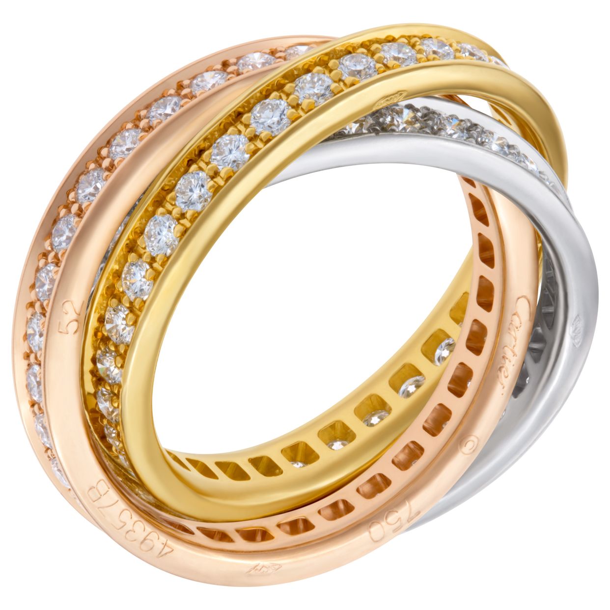 Cartier Trinity Rolling Ring With Diamond | Gray & Sons Jewelers