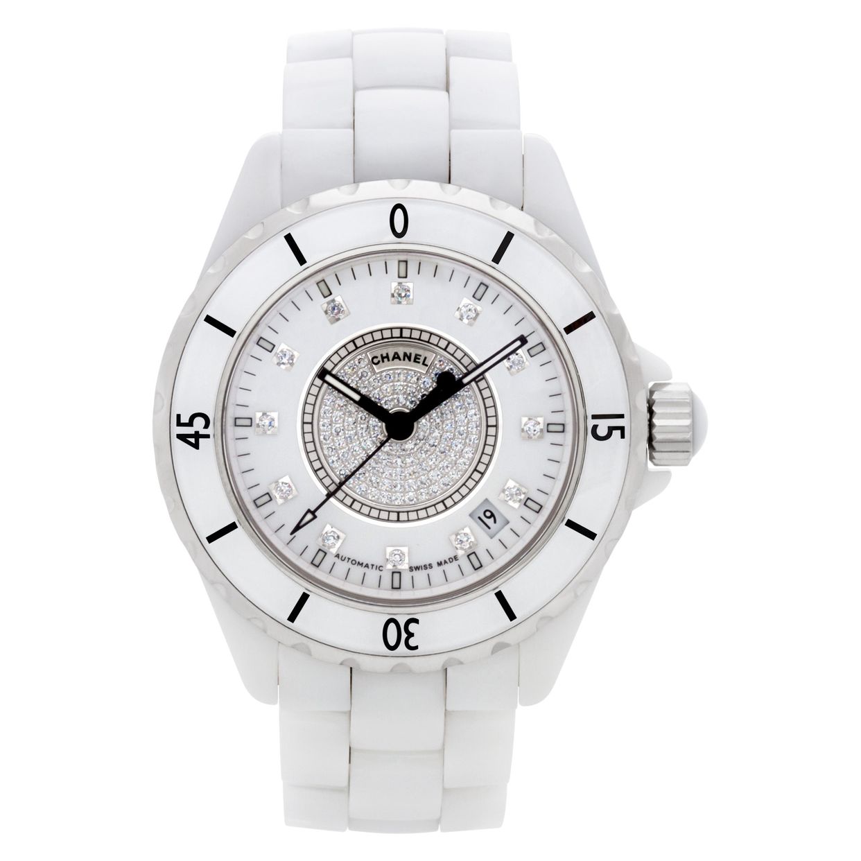 Used Chanel J12 H1759 ceramic 45.5mm auto watch | Gray & Sons Jewelers