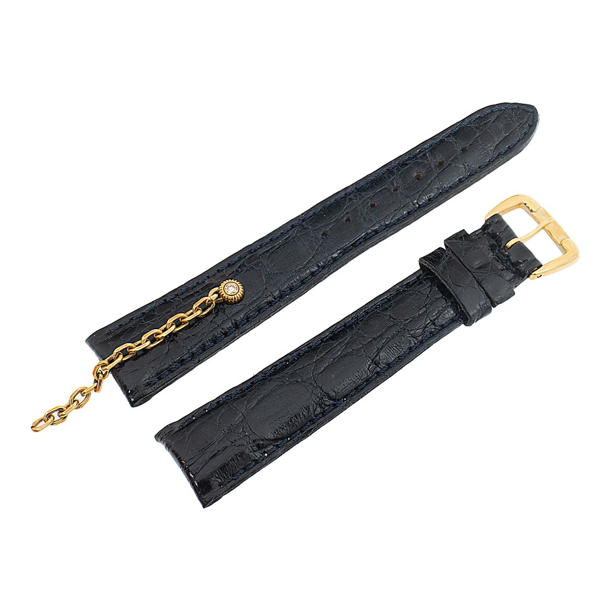 Chaumet Black Crocodile Strap 17mm x 14 mm | Gray & Sons Jewelers