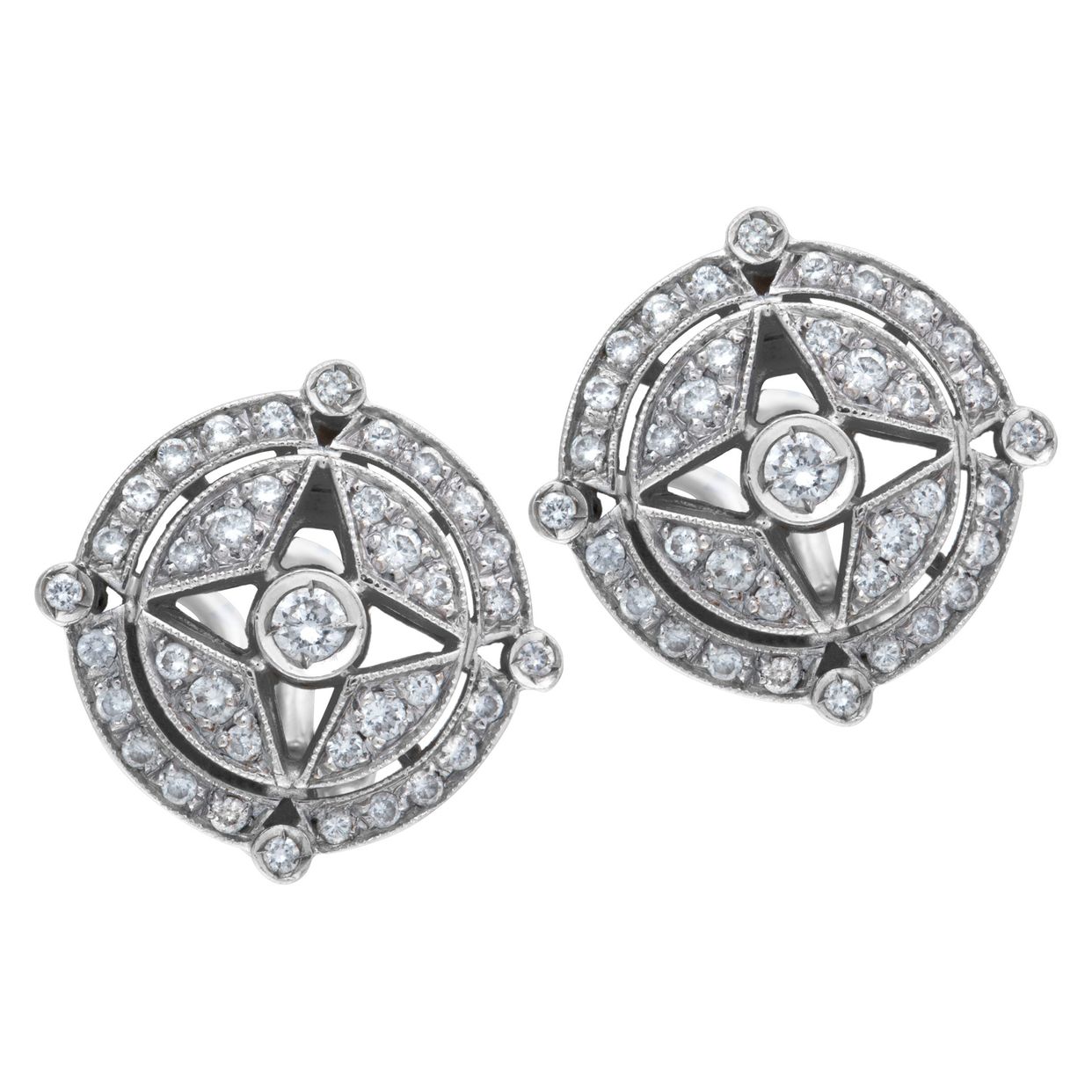 Chimento diamond earrings in 18k white gold with approx. 0.80