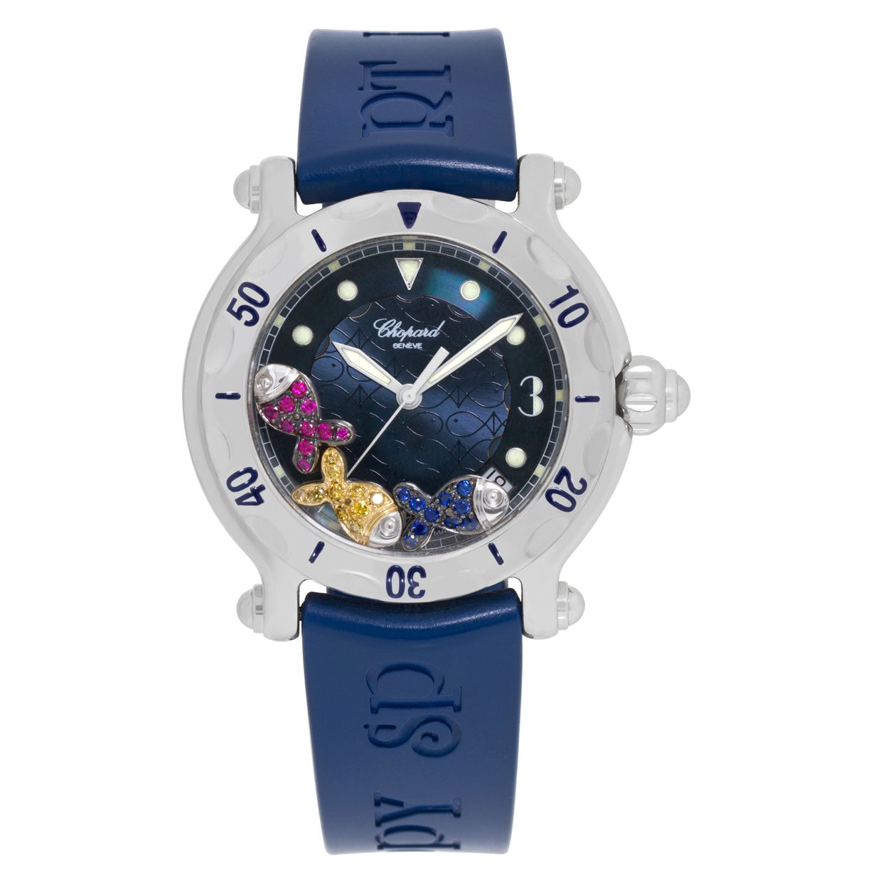 Preowned Chopard Happy Beach 28/8347/8-402 stainless steel