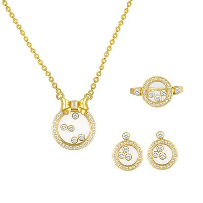 Chopard 'Happy Diamonds' 3 piece set: necklace, earrings and