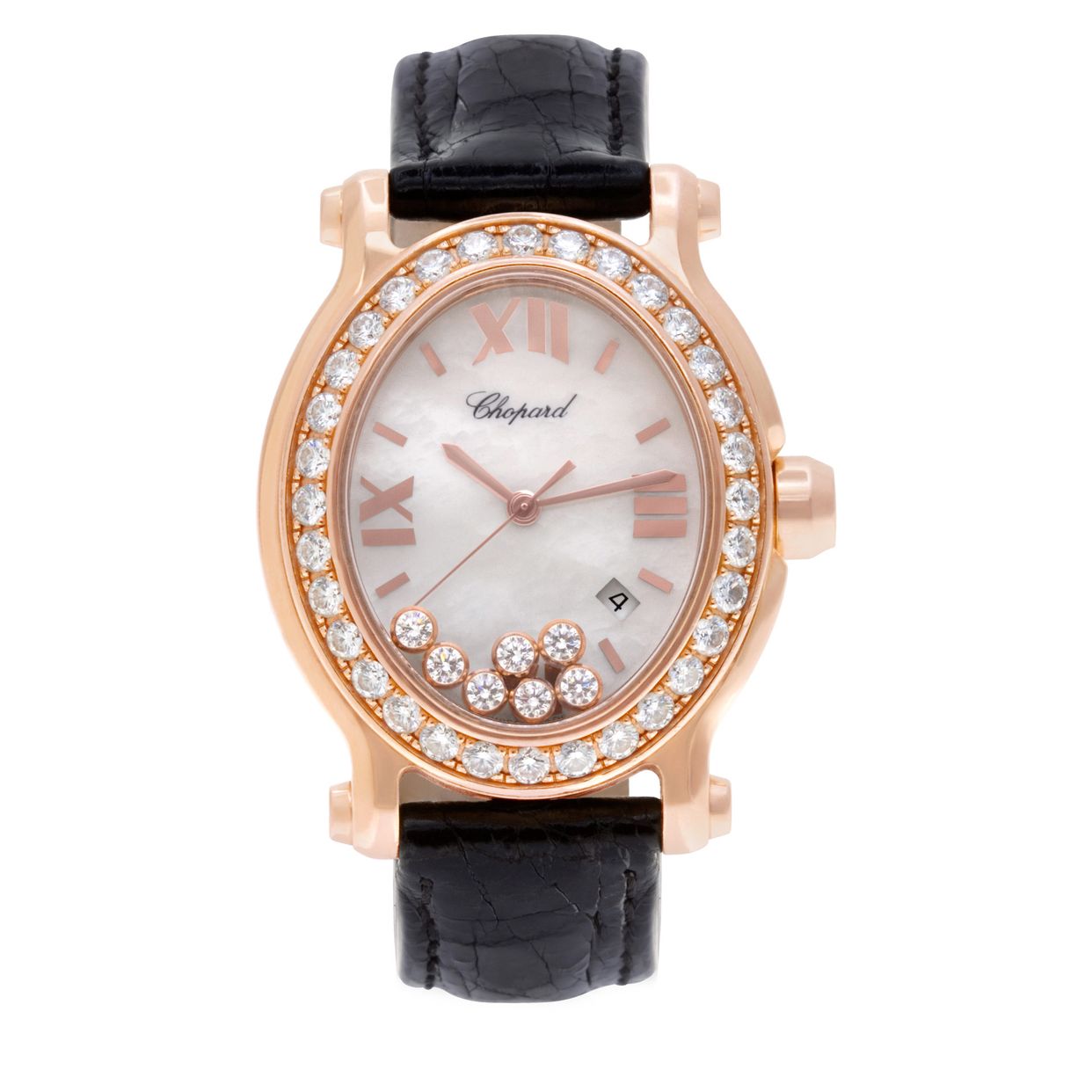 Preowned Chopard Happy Sport 275350 18k rose gold 33.5mm