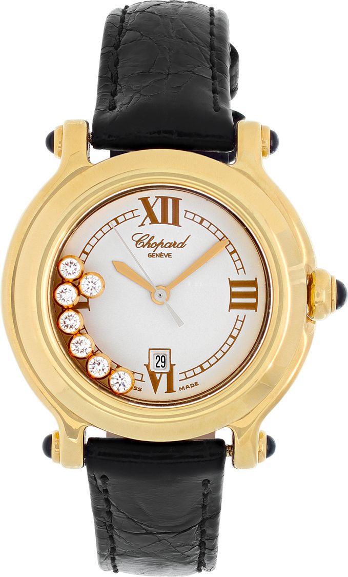 Pre-owned Chopard Happy Sport 4144 18k Yellow Gold 33mm | Gray & Sons