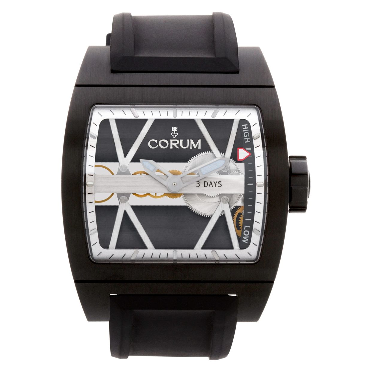 Used Corum Ti Bridge 050056 Stainless Steel Skeleton dial