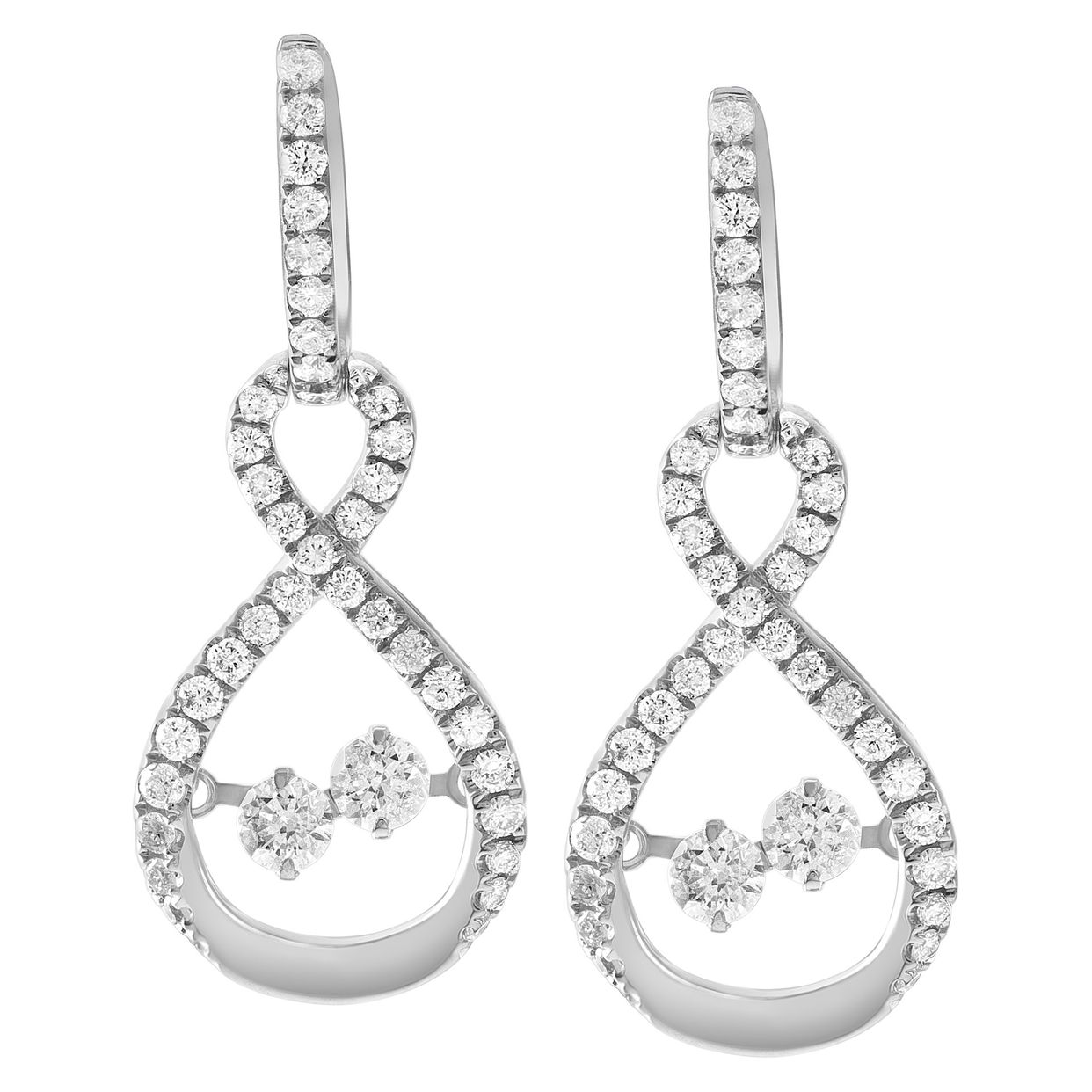 "Dancing diamonds" sweet eternity diamond earrings S516268