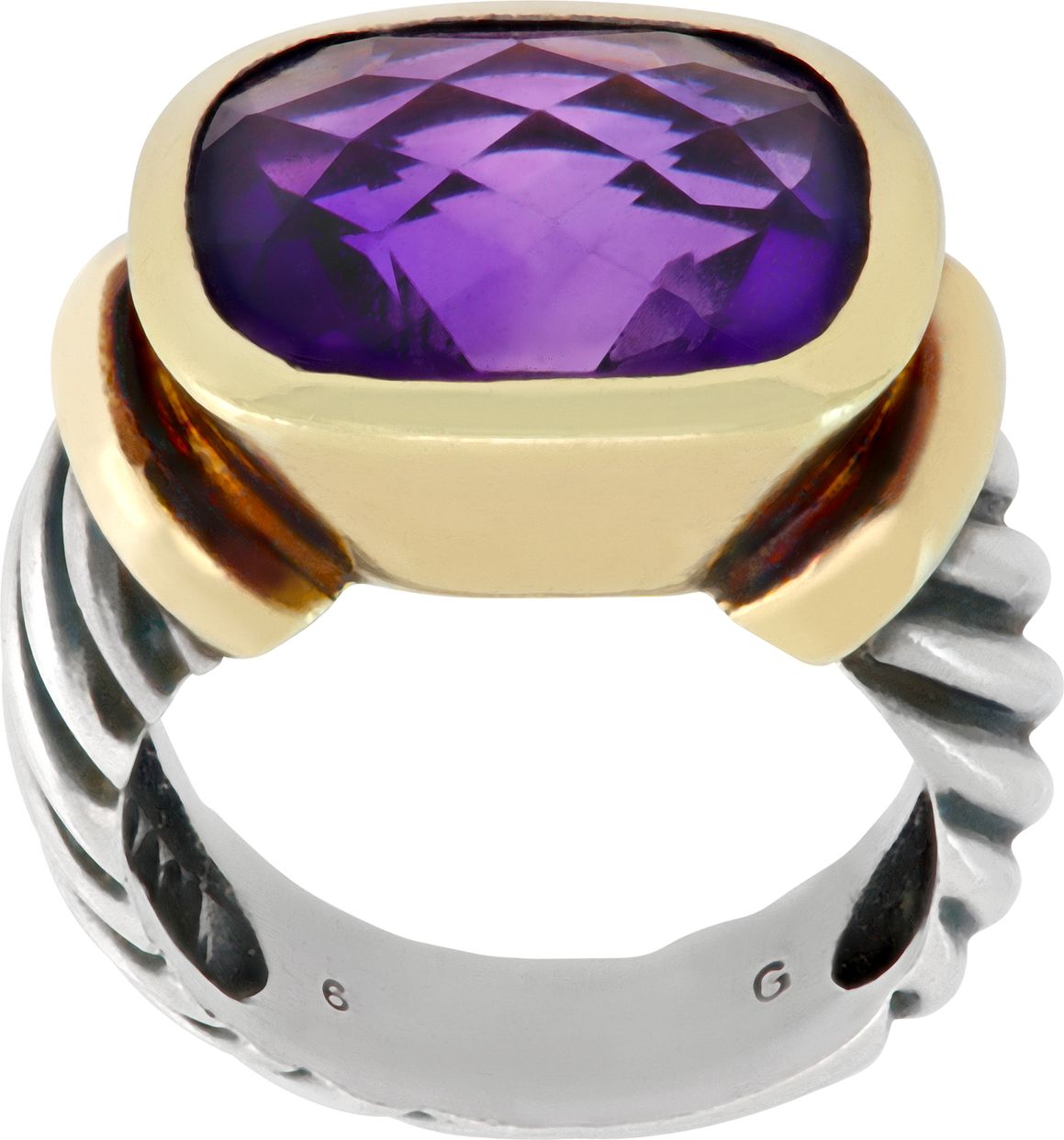David Yurman Amethyst ring in 14k and sterling silver | Gray & Sons