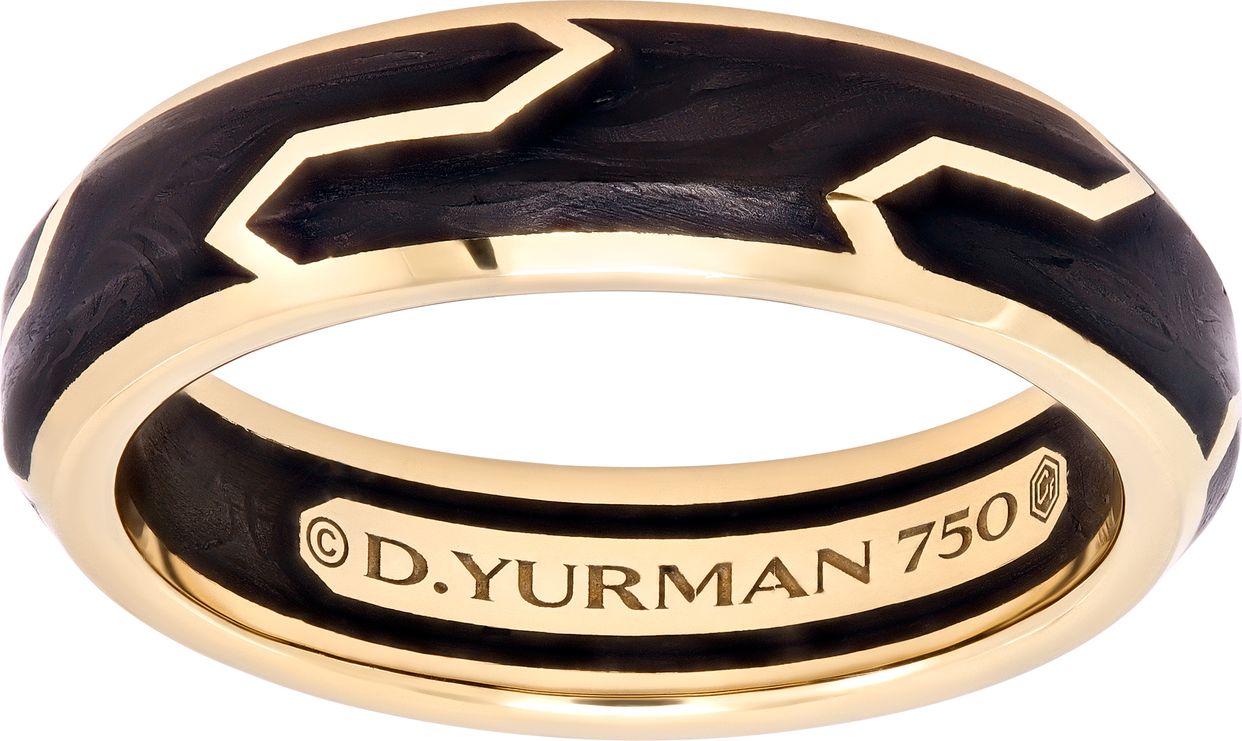 David Yurman Forged Carbon ring in 18k yellow gold | Gray & Sons