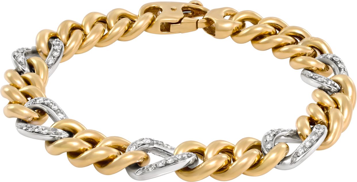 Diamond chain link bracelet in 18k | Gray & Sons Jewelers