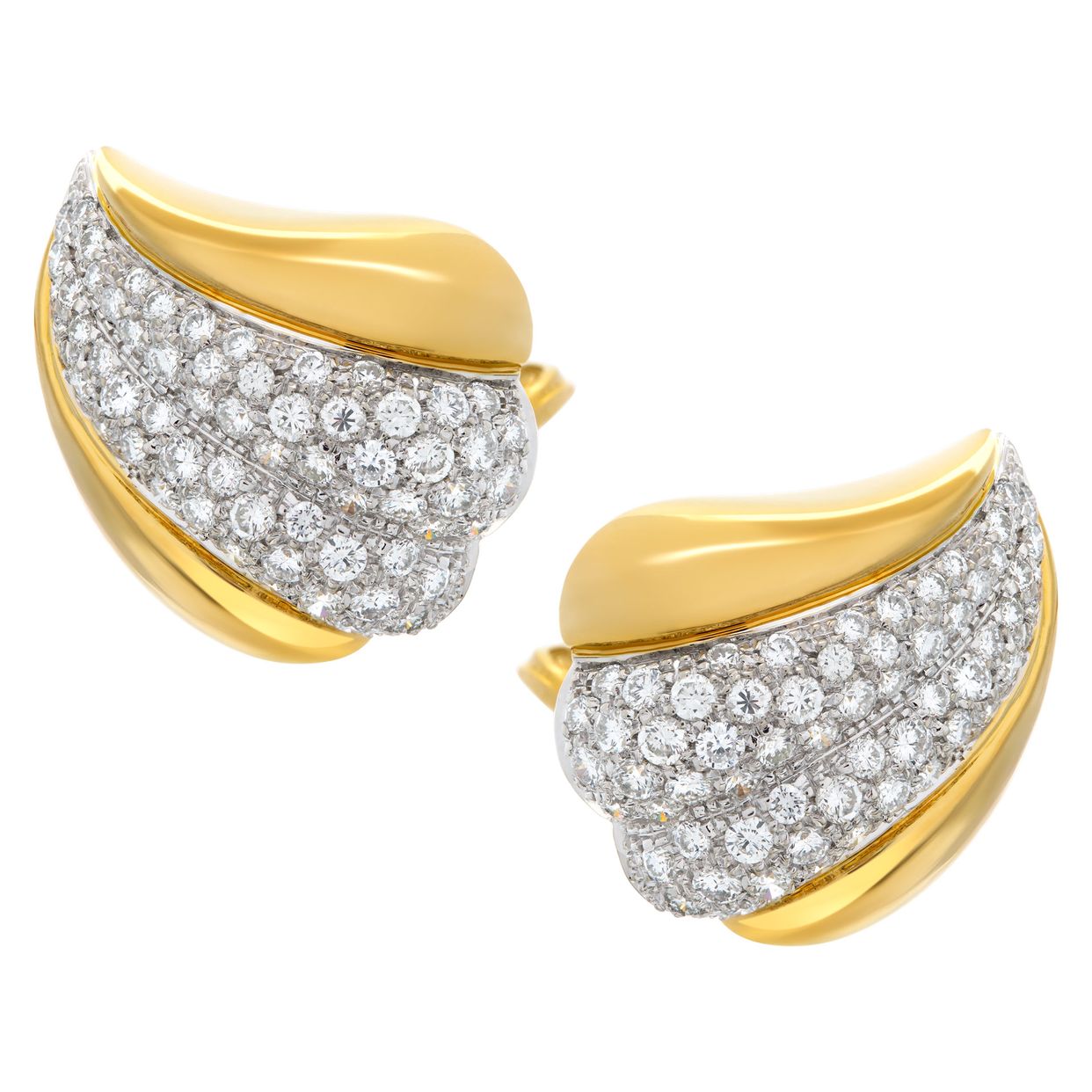 Italian designer DAMIANI, diamonds earrings in 18k gold | Gray & Sons