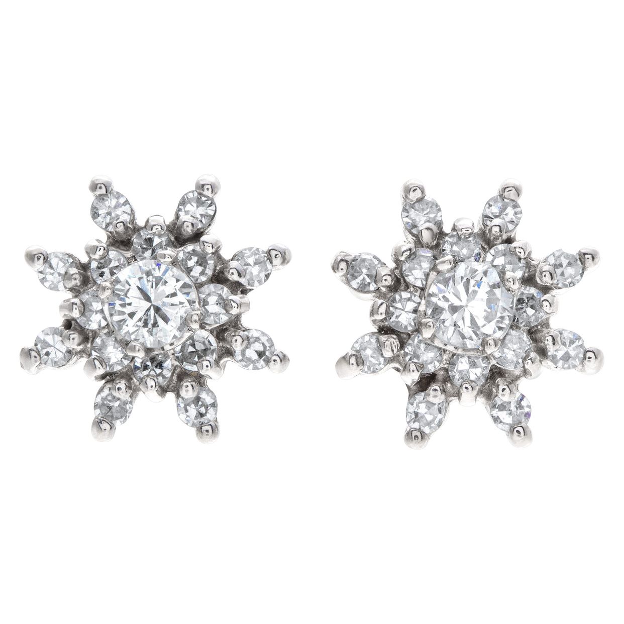 Diamond snowflakes earrings In 14k White Gold S517939 | Gray & Sons