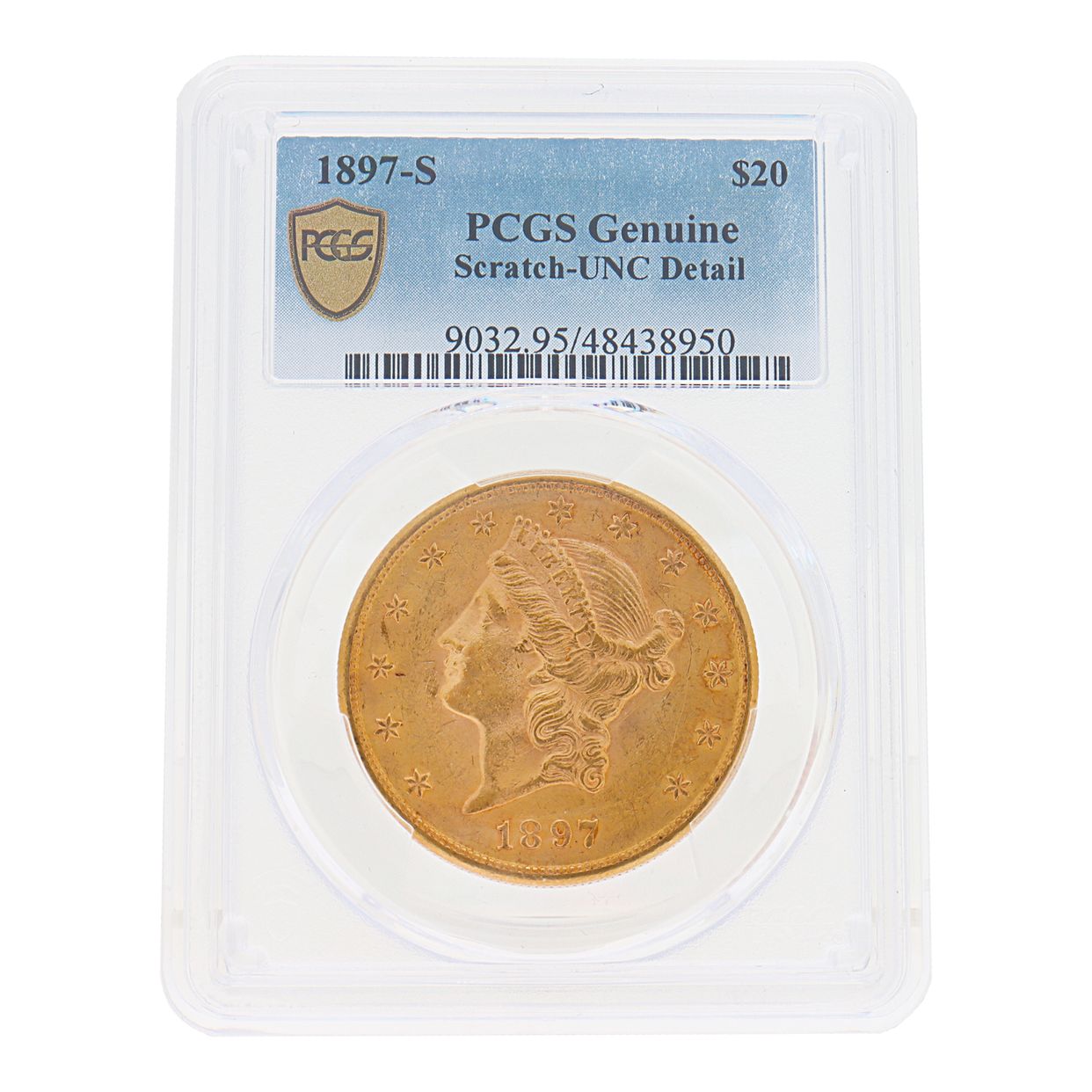 $50 Gold American Eagle Coin from 1897. Scratched but uncirc