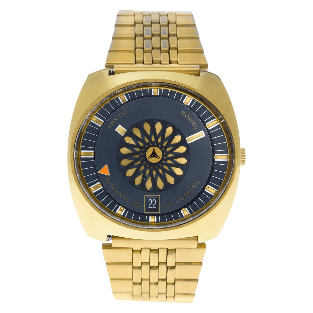 Preowned Ernest Borel Cocktail 58 016 44 gold fill & stainless
