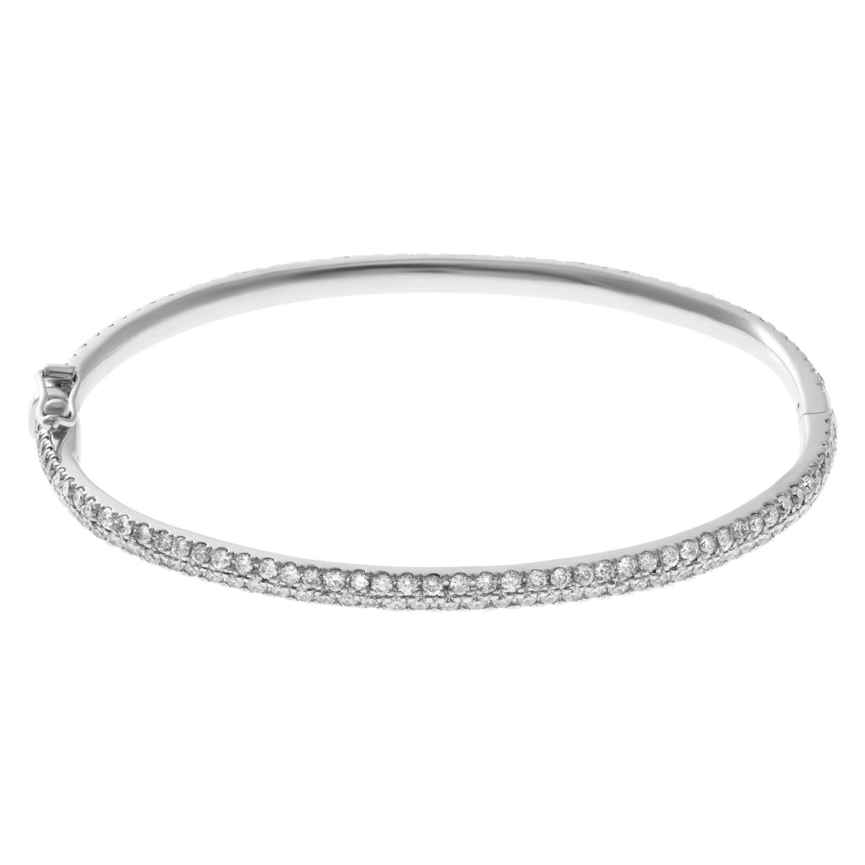 Eternity diamond bangle in 14k white gold | Gray & Sons Jewelers