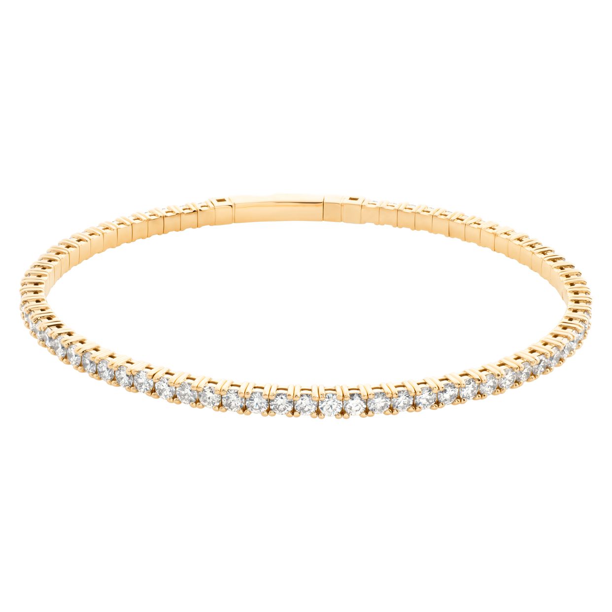 Flexible oval diamond bangle in 14k | Gray & Sons Jewelers