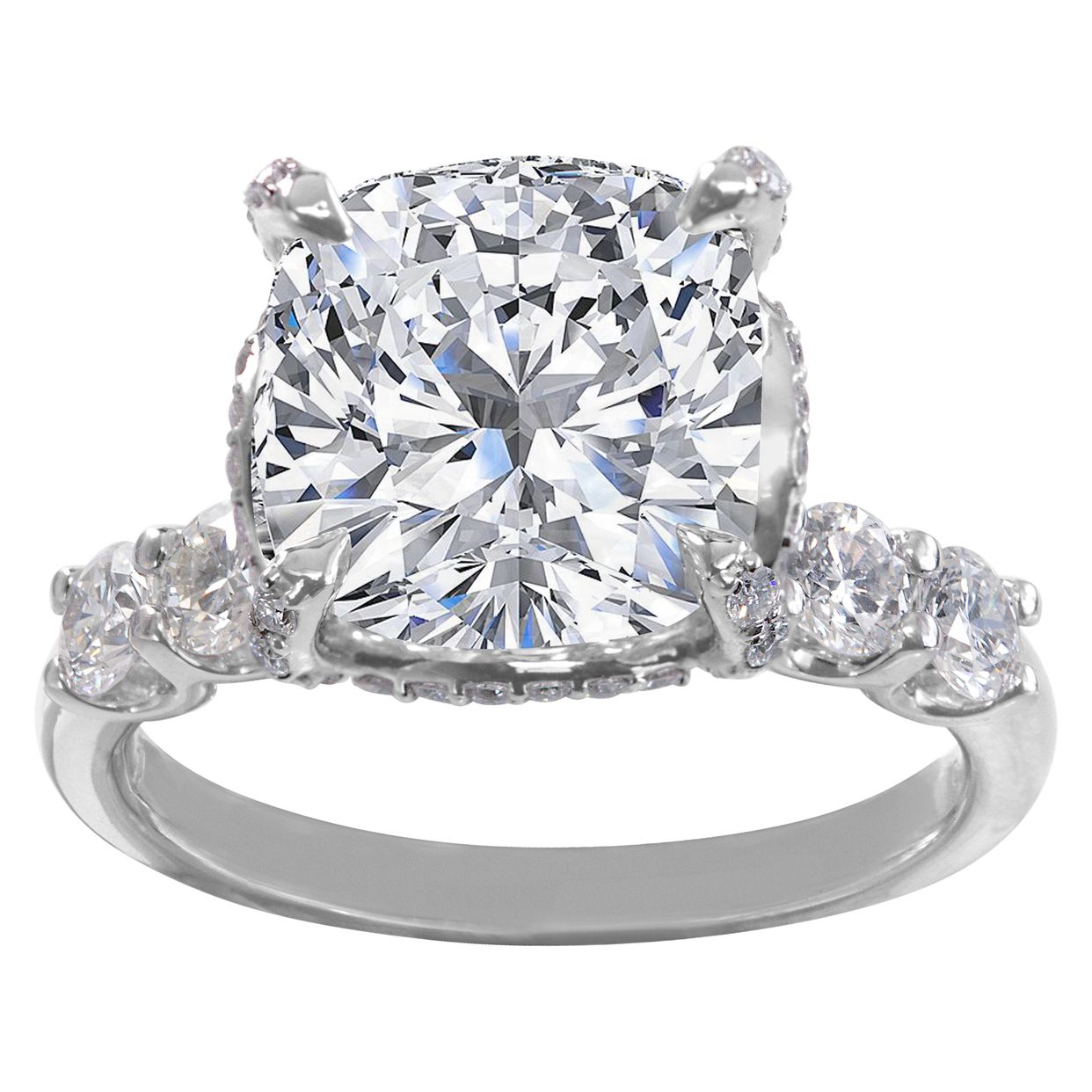 GIA certified cushion modified brilliant cut diamond 6.01 carat (G