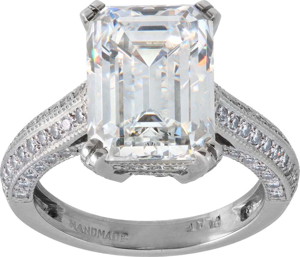 GIA Certified emerald cut diamond 5.04 carat (E color, VS2