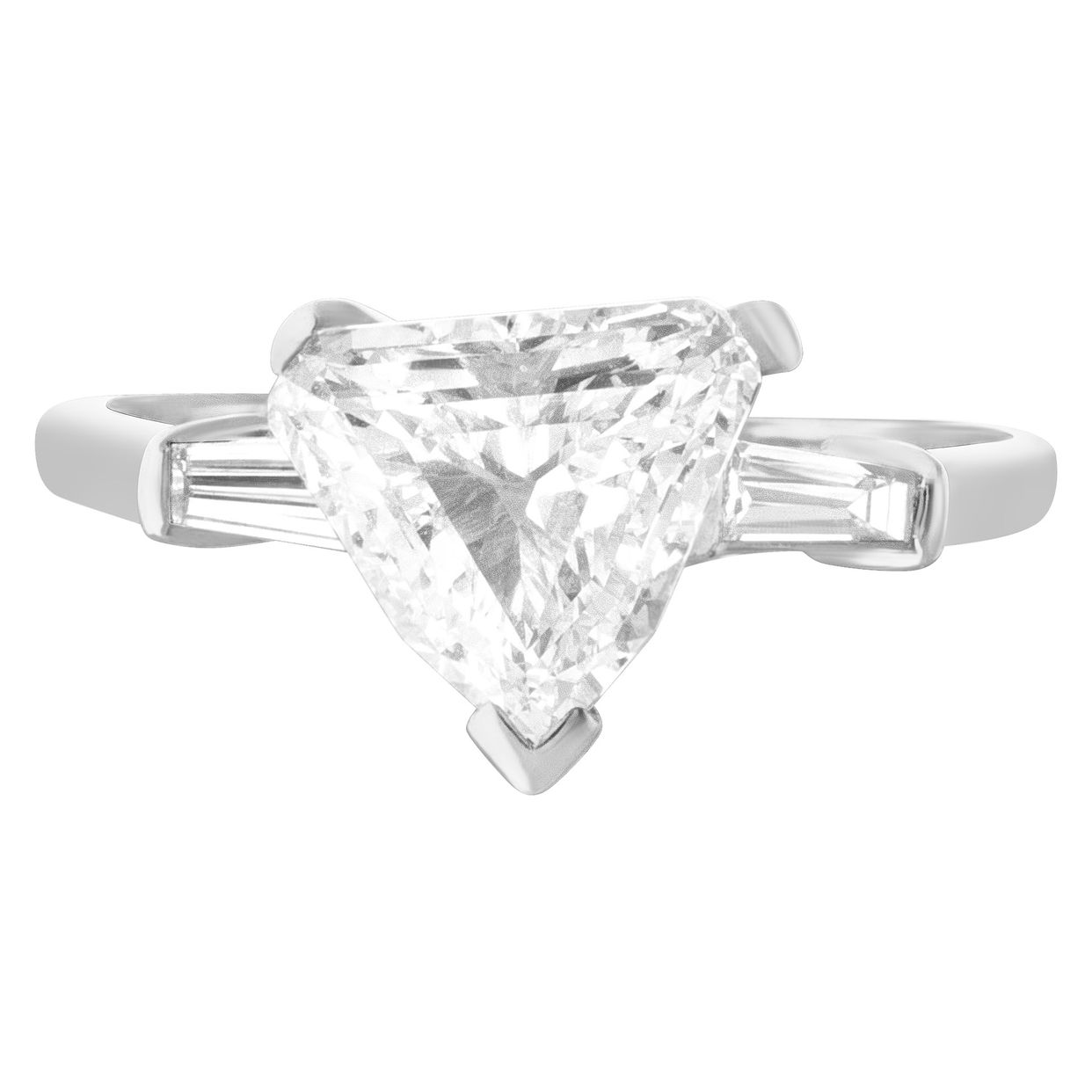 GIA certified Shield step cut diamond ring 1.48 carat (D color,