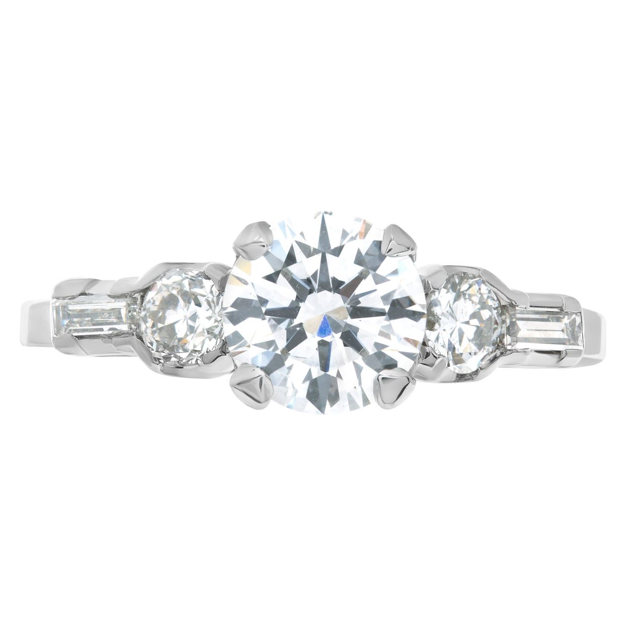 GIA Certified (Triple EX) Round Brilliant Cut Diamond Ring 1.03