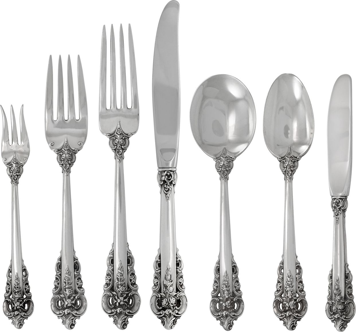 "GRANDE BAROQUE" Sterling Silver Flatware Set N516989 | Gray & Sons