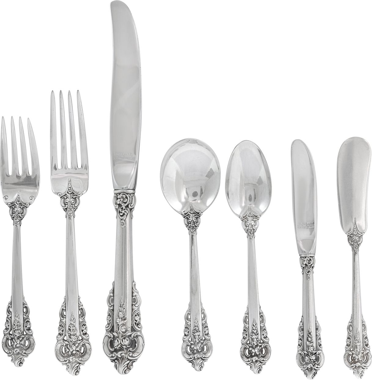 "GRANDE BAROQUE" Sterling Silver Flatware Set patented | Gray & Sons