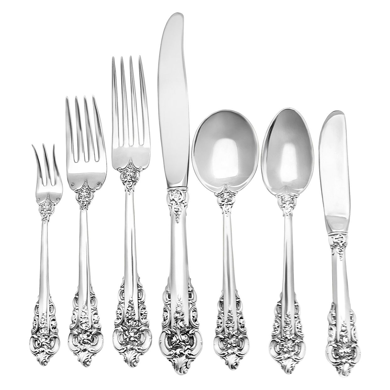 "GRANDE BAROQUE" Sterling Silver Flatware Set. Ptd 1941 by