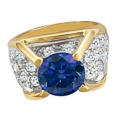 Icy Diamond And Sapphire Ring | Gray & Sons Jewelers