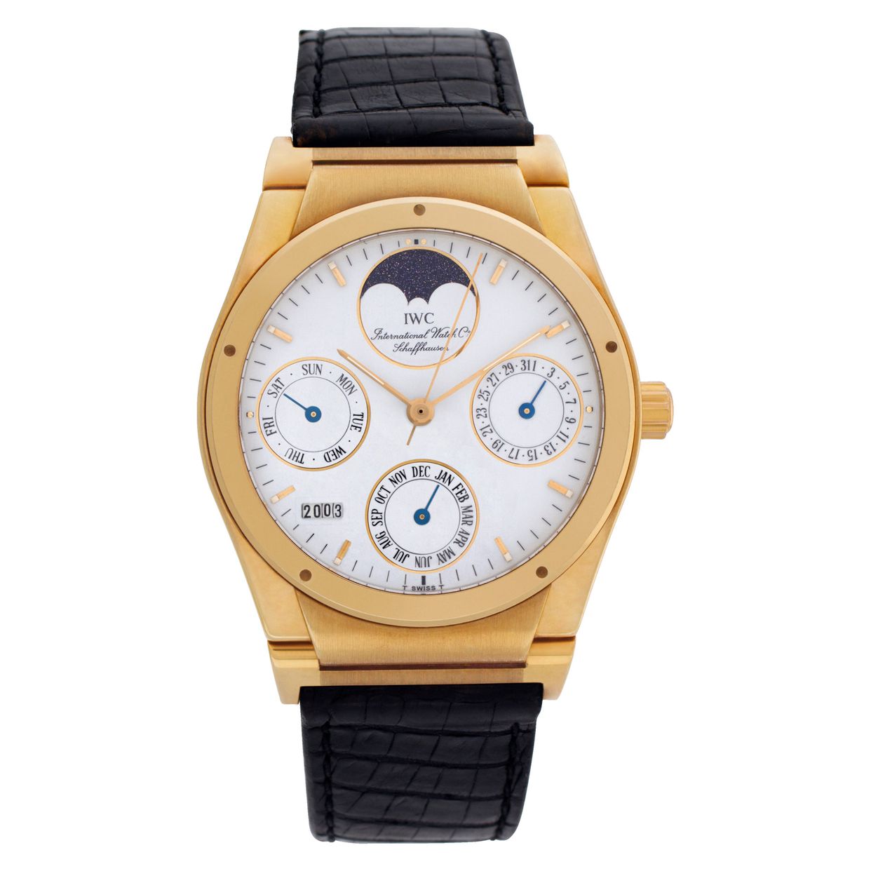 Pre-owned IWC Perpetual Calendar 3540 18k White dial 34mm