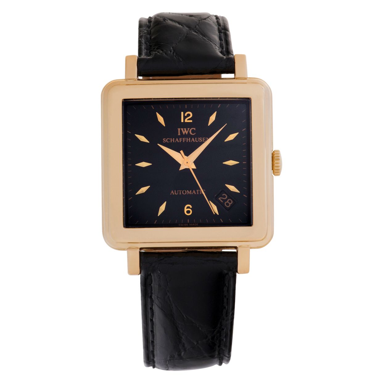 Pre-owned IWC Square 1876 18k 32.5mm auto watch | Gray & Sons Jewelers