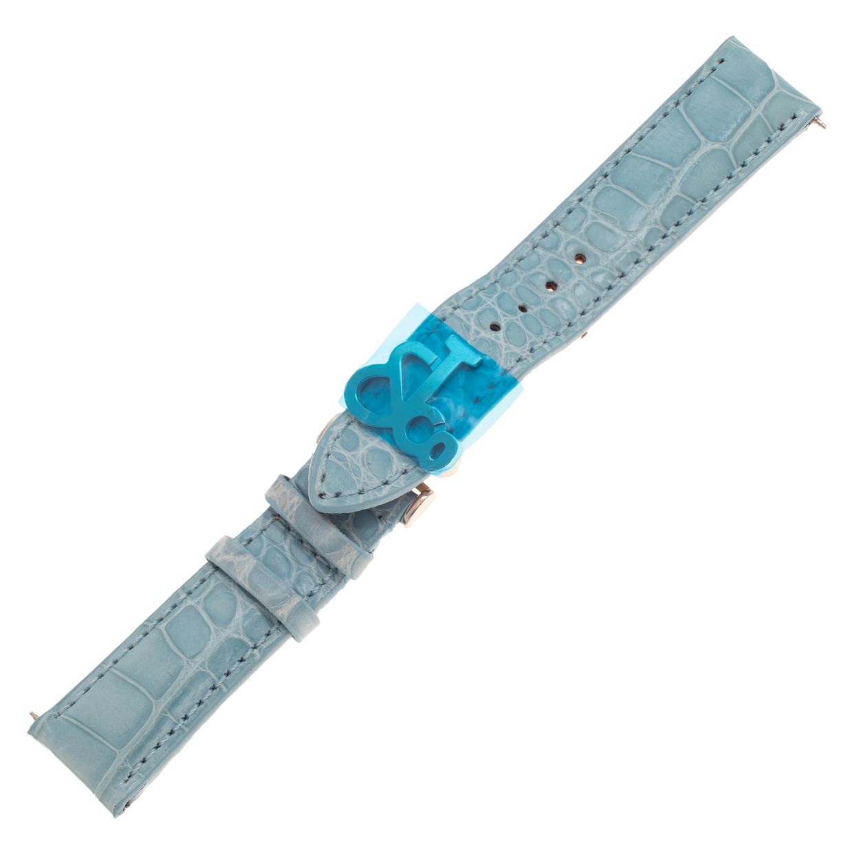 Jacob & Co Blue Crocodile Strap with a stainless steel Jacob