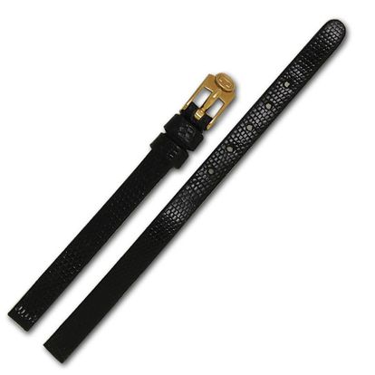Ladies Concord black lizard strap (6x5) | Gray & Sons Jewelers
