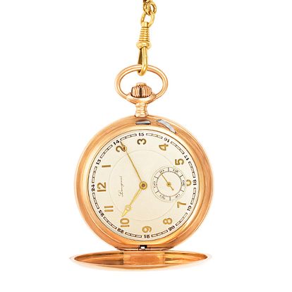 Used Longines pocket watch 2082851 14k Pink Gold Ivory dial