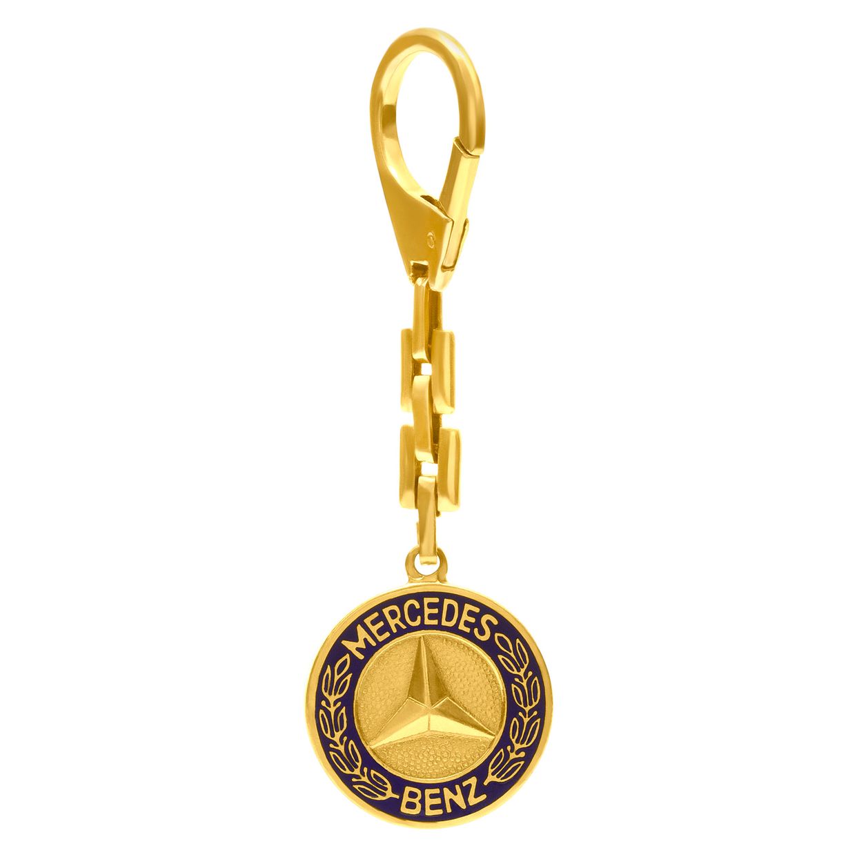 Mercedes key chain in 18k yellow gold | Gray & Sons Jewelers