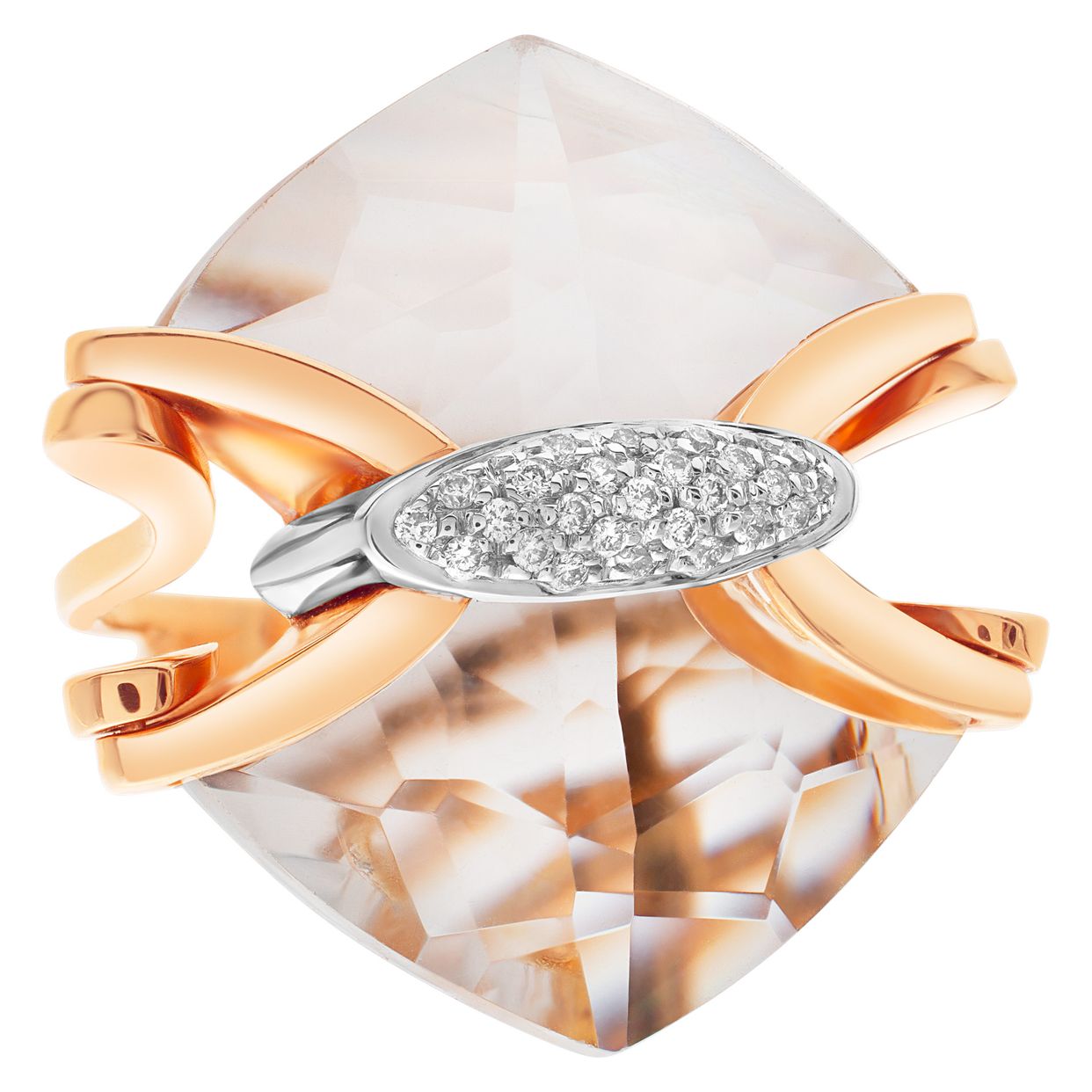 Mesmerizing quartz & diamonds ring by Italian designer | Gray & Sons